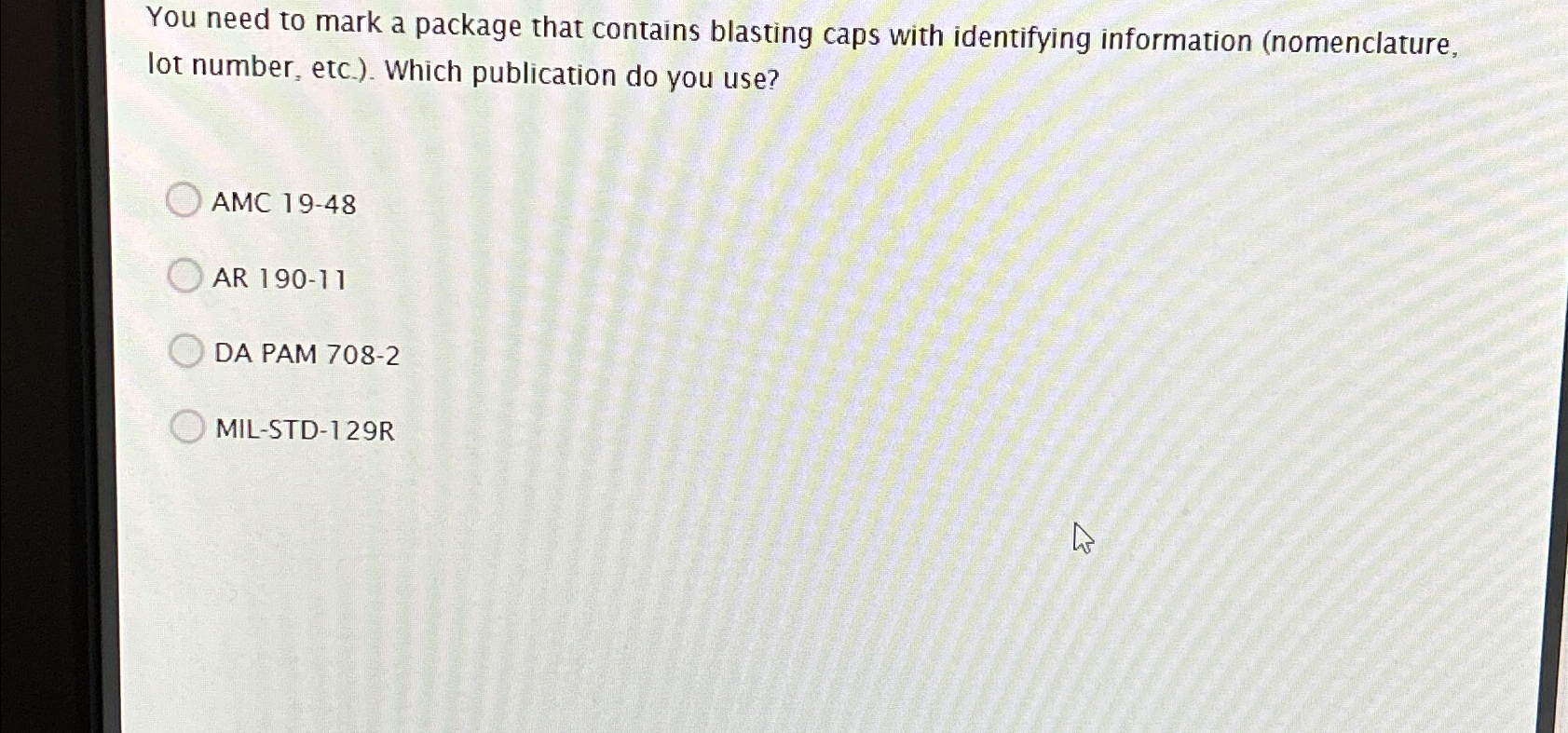 Solved You need to mark a package that contains blasting | Chegg.com
