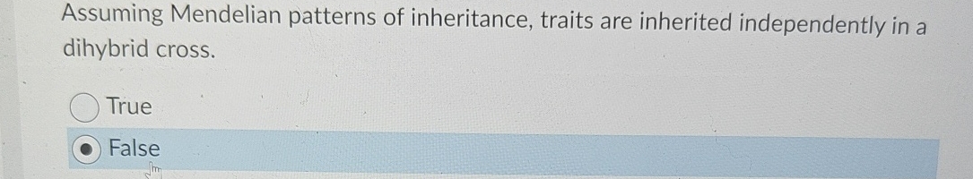 Solved Assuming Mendelian patterns of inheritance, traits | Chegg.com