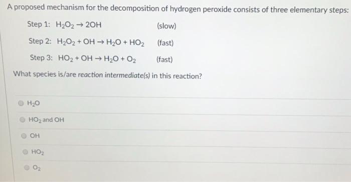 Solved A proposed mechanism for the decomposition of | Chegg.com