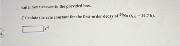 Solved Enter your answer in the provided box. Calculate the | Chegg.com