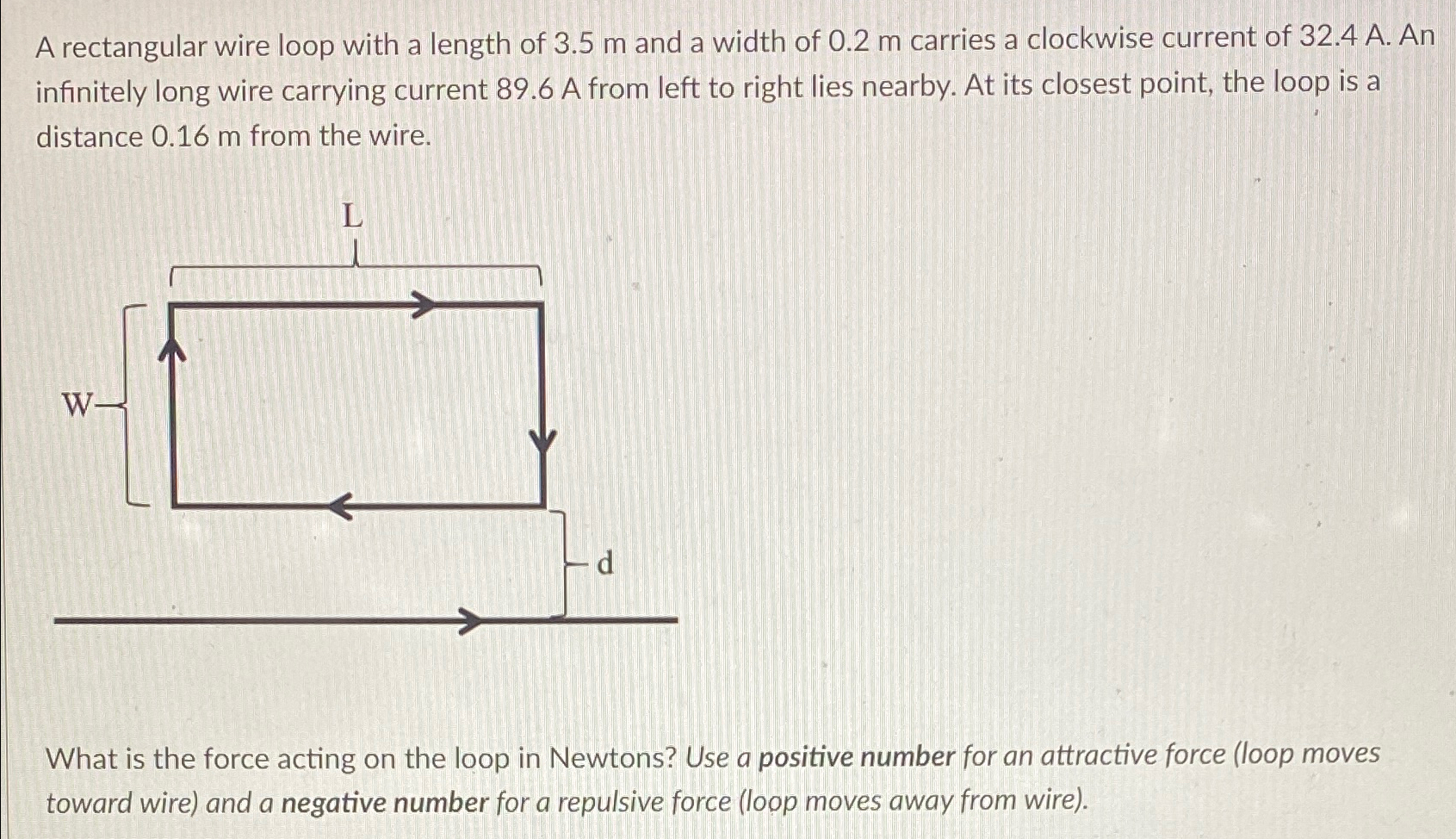 Solved A rectangular wire loop with a length of 3.5m ﻿and a | Chegg.com