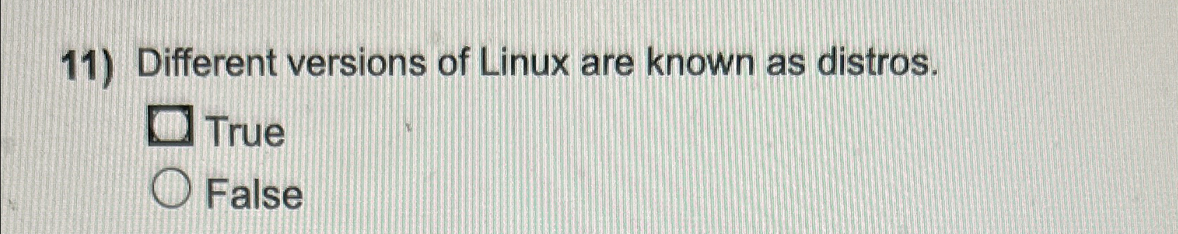 Solved Different versions of Linux are known as | Chegg.com