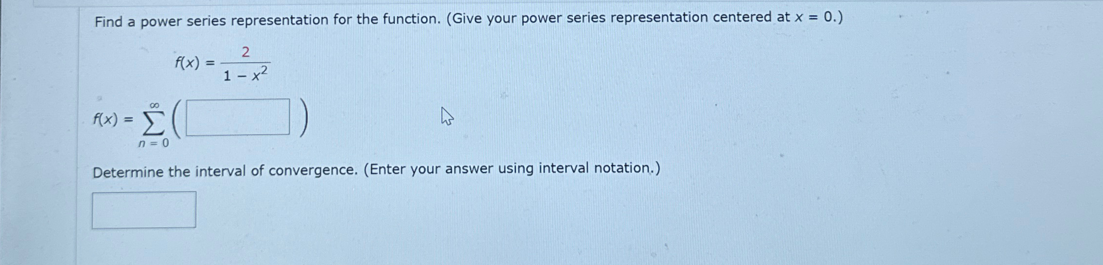 Solved Find a power series representation for the function. | Chegg.com