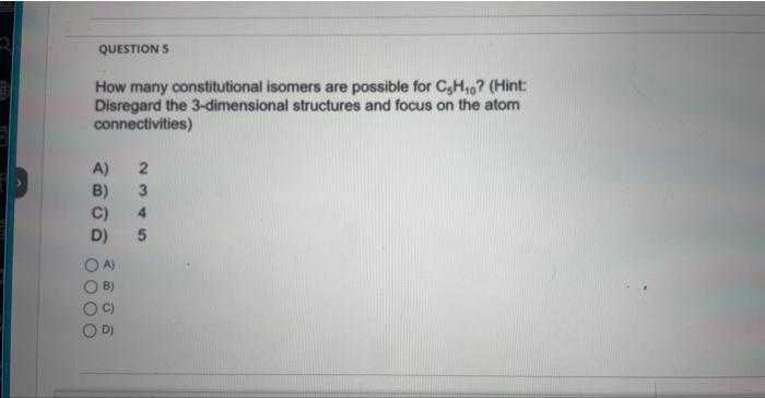 Solved How many constitutional isomers are possible for | Chegg.com