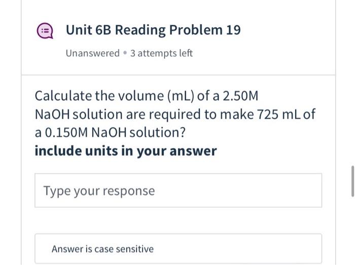 Solved Unit 6B Reading Problem 19 Unanswered. 3 attempts | Chegg.com