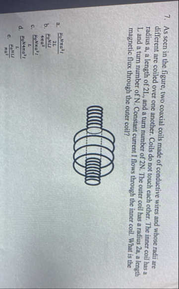 Solved As seen in the figure, two coaxial coils made of | Chegg.com