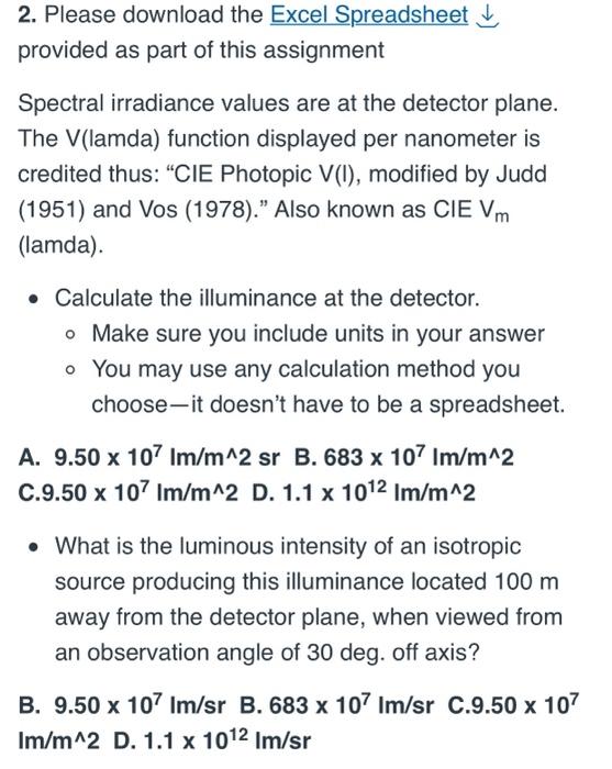 Solved provided as part of this assignment Spectral | Chegg.com