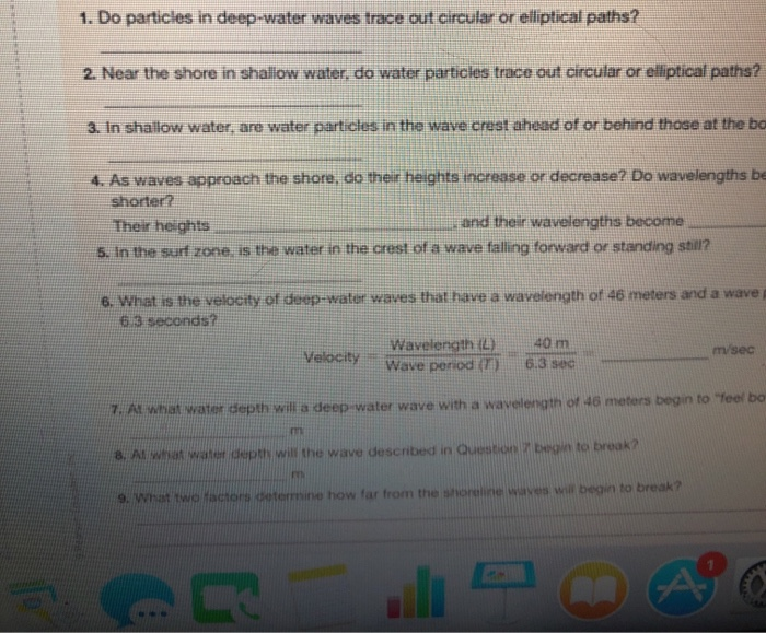 Solved ACTIVITY 12.2 Deep-Versus Shallow-Water Waves Refer | Chegg.com
