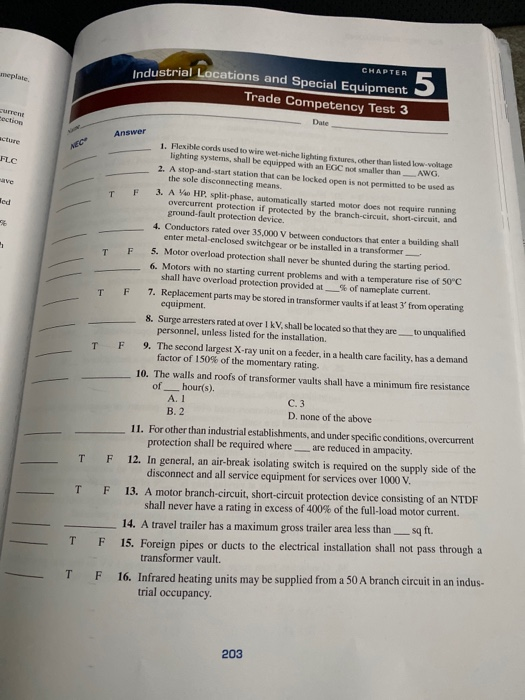 meplate CHAPTER Industrial Locations and Special | Chegg.com