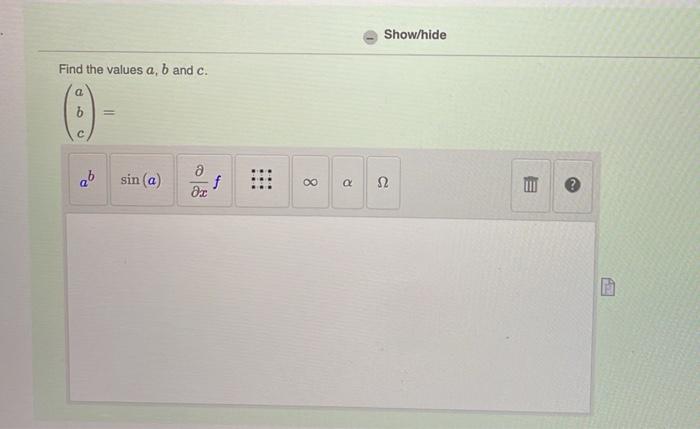 Solved Finish writing the system of linear equations in the | Chegg.com