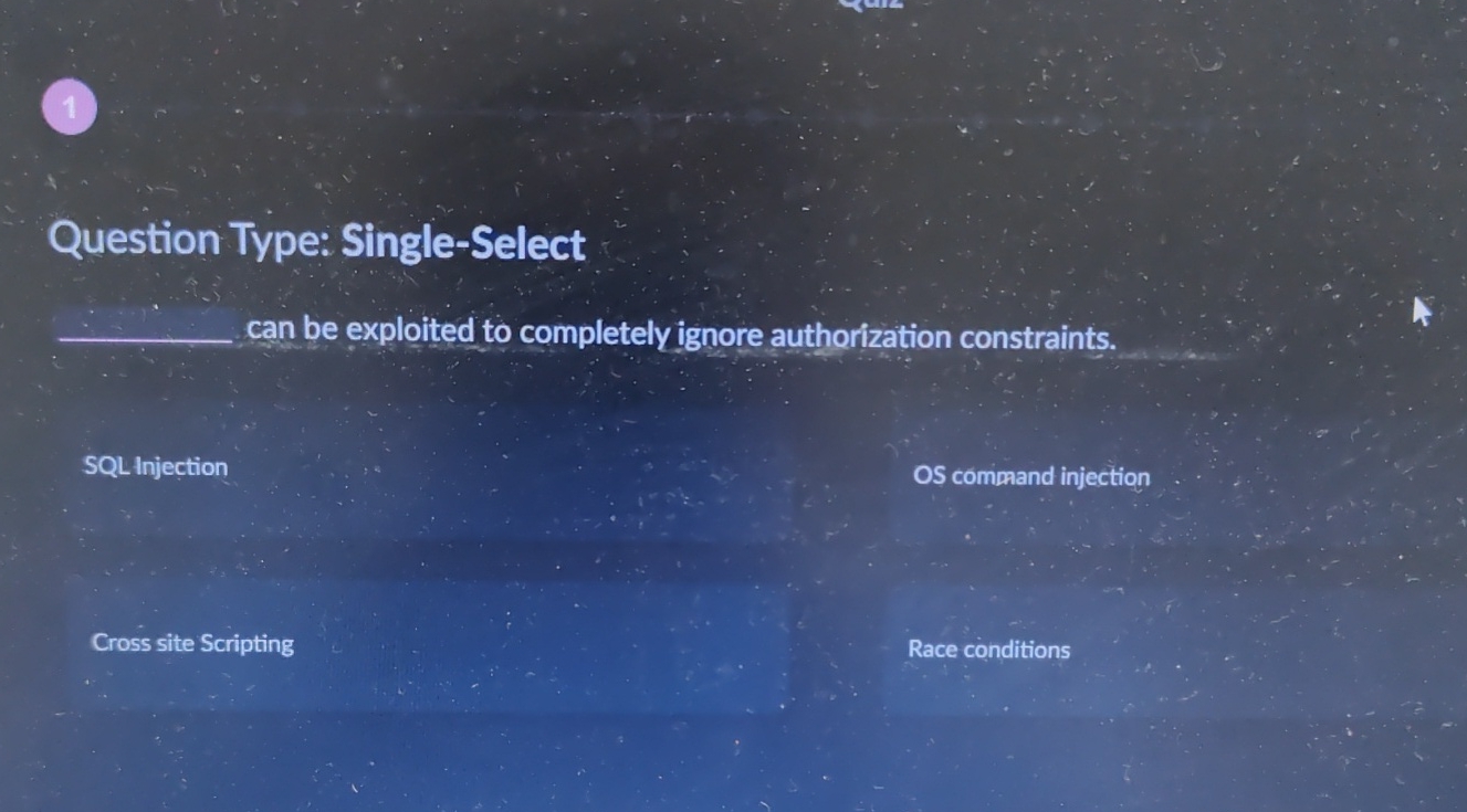 Solved (1)Question Type: Single-Selectq, ﻿can be exploited | Chegg.com
