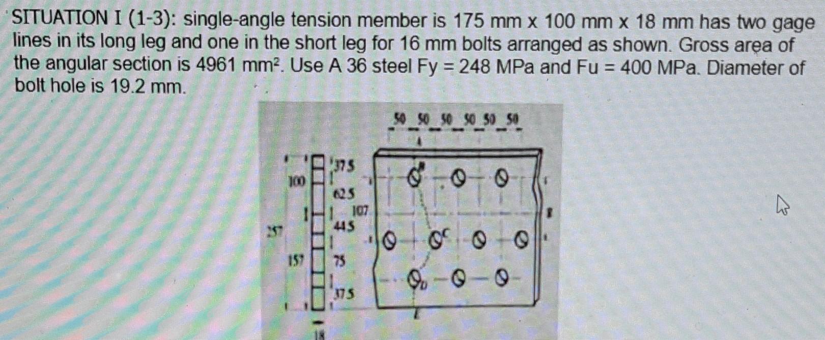 Solved A) nearly gives the net area of the angular section | Chegg.com