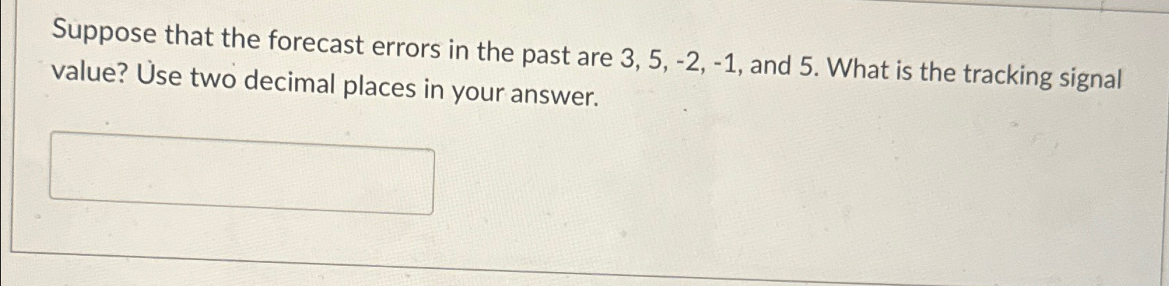 Solved Suppose that the forecast errors in the past are | Chegg.com