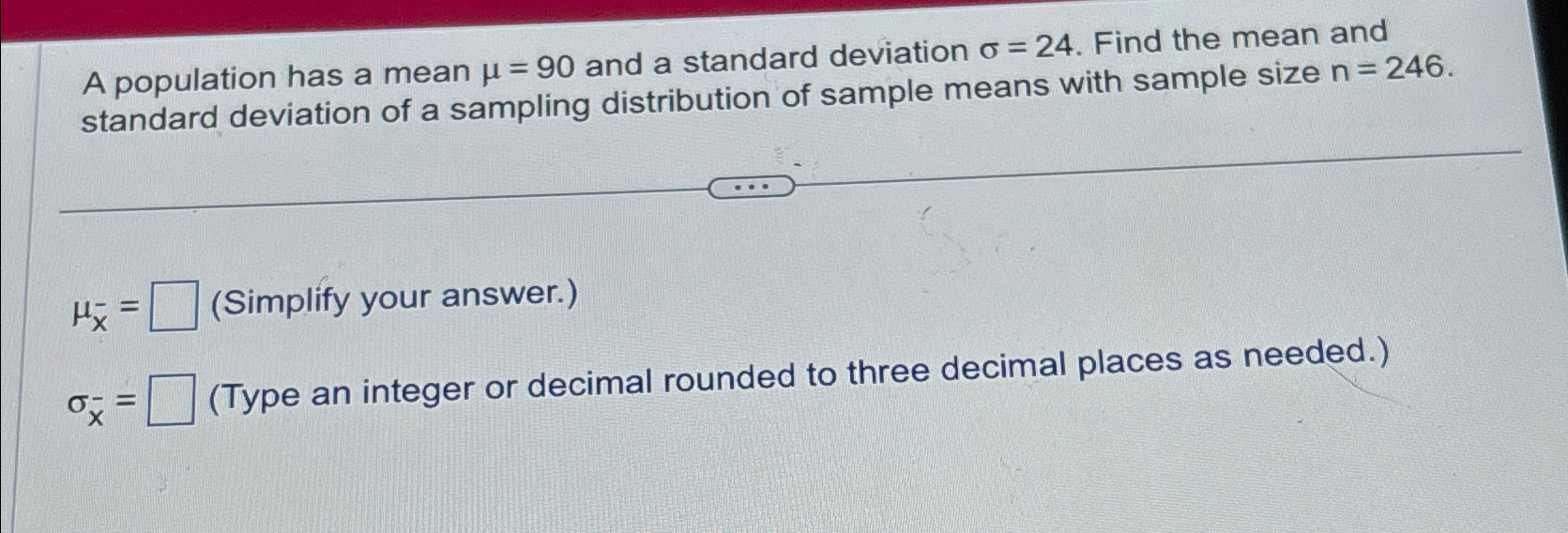 Solved A population has a mean μ=90 ﻿and a standard | Chegg.com