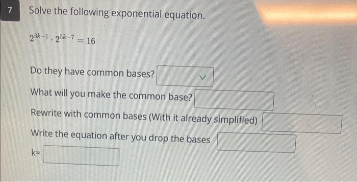 Solved Solve the following exponential equation. 16r−2=64r+2 | Chegg.com