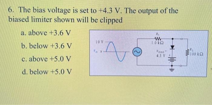 Solved 1. For the circuit shown, the PIV will occur when the | Chegg.com