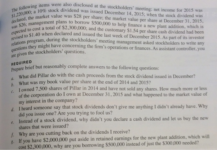 Solved C11-63. Understanding Shareholders' Meeting, | Chegg.com