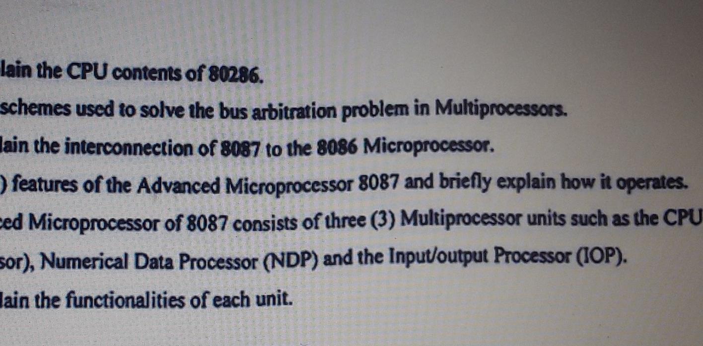 Solved lain the CPU contents of 80286. schemes used to solve | Chegg.com