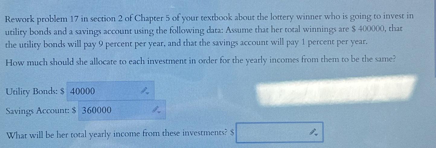 Solved Rework problem 17 ﻿in section 2 ﻿of Chapter 5 ﻿of | Chegg.com