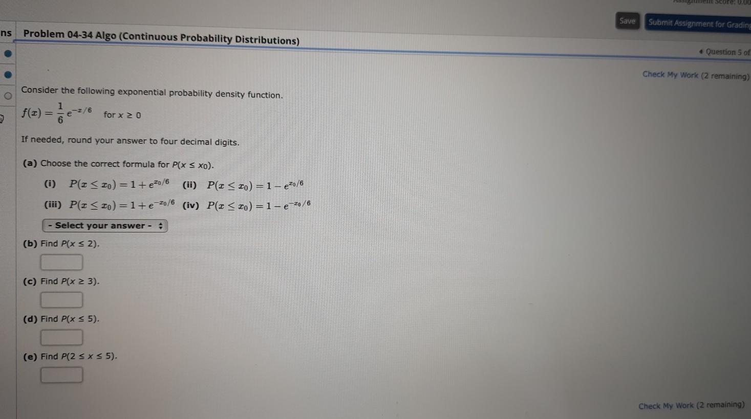 Solved em Score: 0.00 Save Submit Assignment for Grading ns | Chegg.com