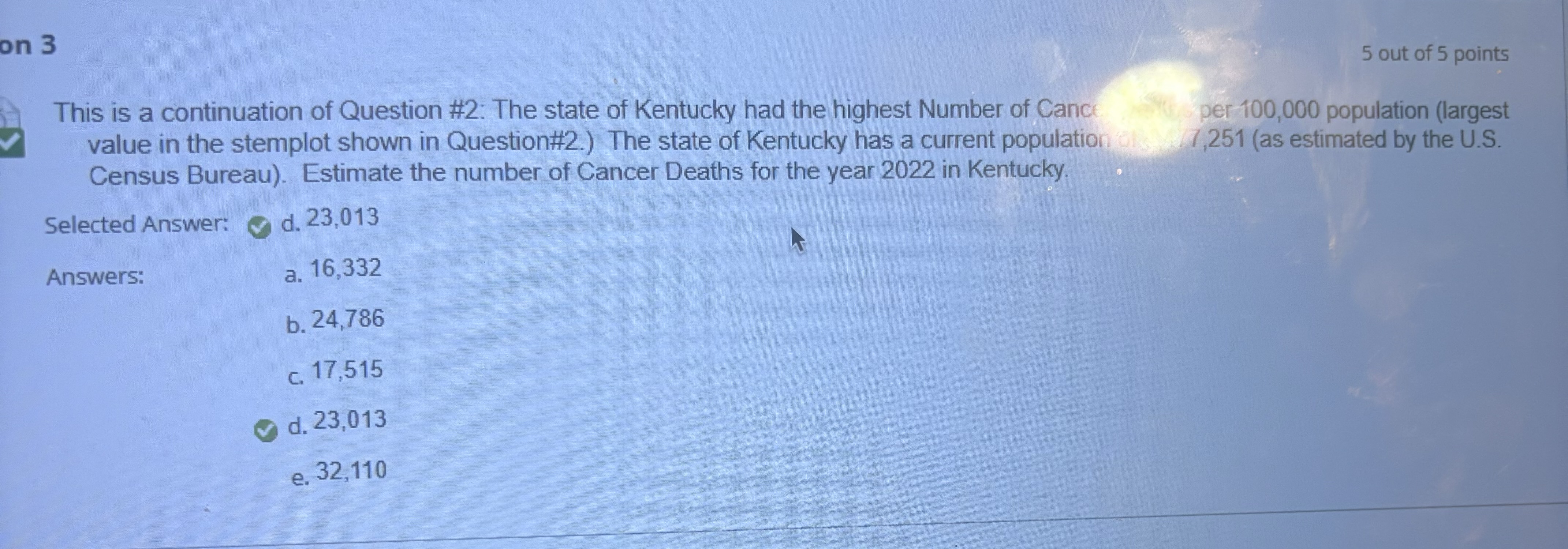 Solved This is a continuation of Question #2: The state of | Chegg.com