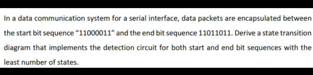 In a data communication system for a serial | Chegg.com