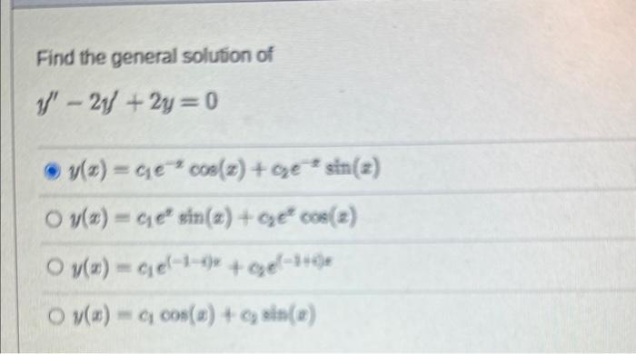 Solved Find the general solution of | Chegg.com