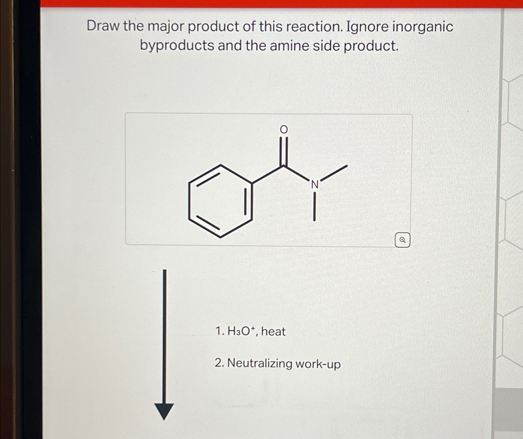 Solved Draw the major product of this reaction. Ignore | Chegg.com