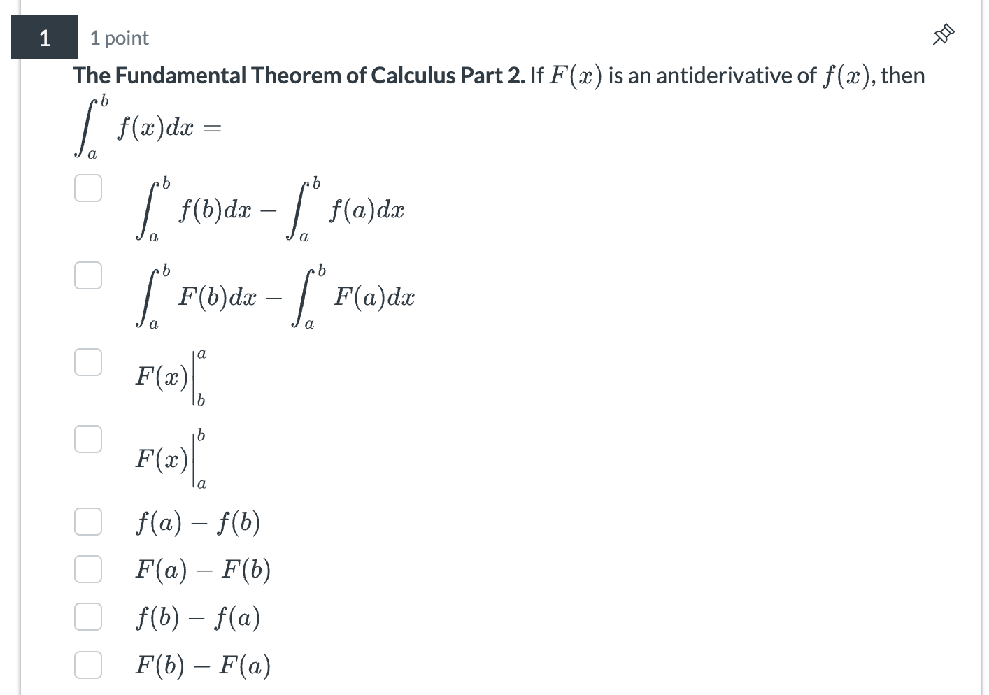 Solved The Fundamental Theorem of Calculus Part 2. ﻿If F(x) | Chegg.com