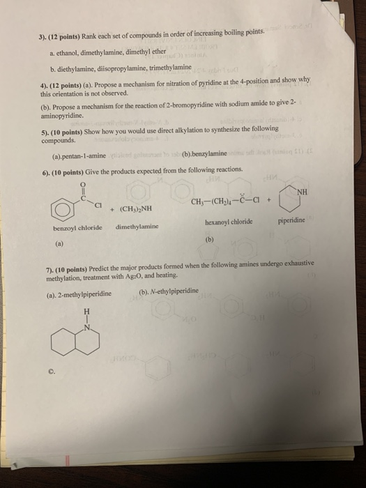 Solved 1). (12 points) Draw the structures of the following | Chegg.com