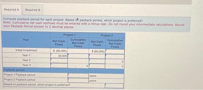 Solved Exercise 26-9 (Static) Payback period; net present | Chegg.com