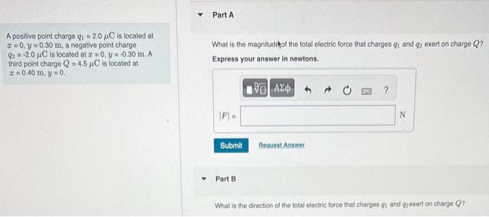 Solved A positive point charge q1=2.0μC is located at | Chegg.com