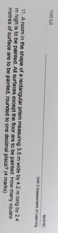 Solved TVO ILC MAP4C Unit 3 Assessment of Learning 11. A | Chegg.com
