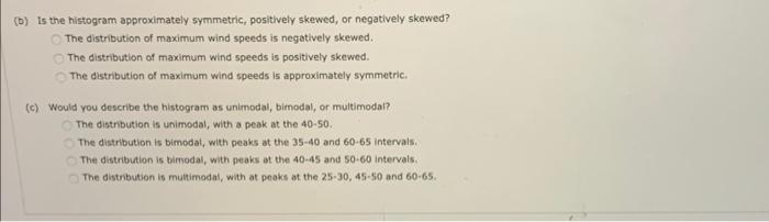 Solved (a) Use the annual maximum wind speed data to | Chegg.com
