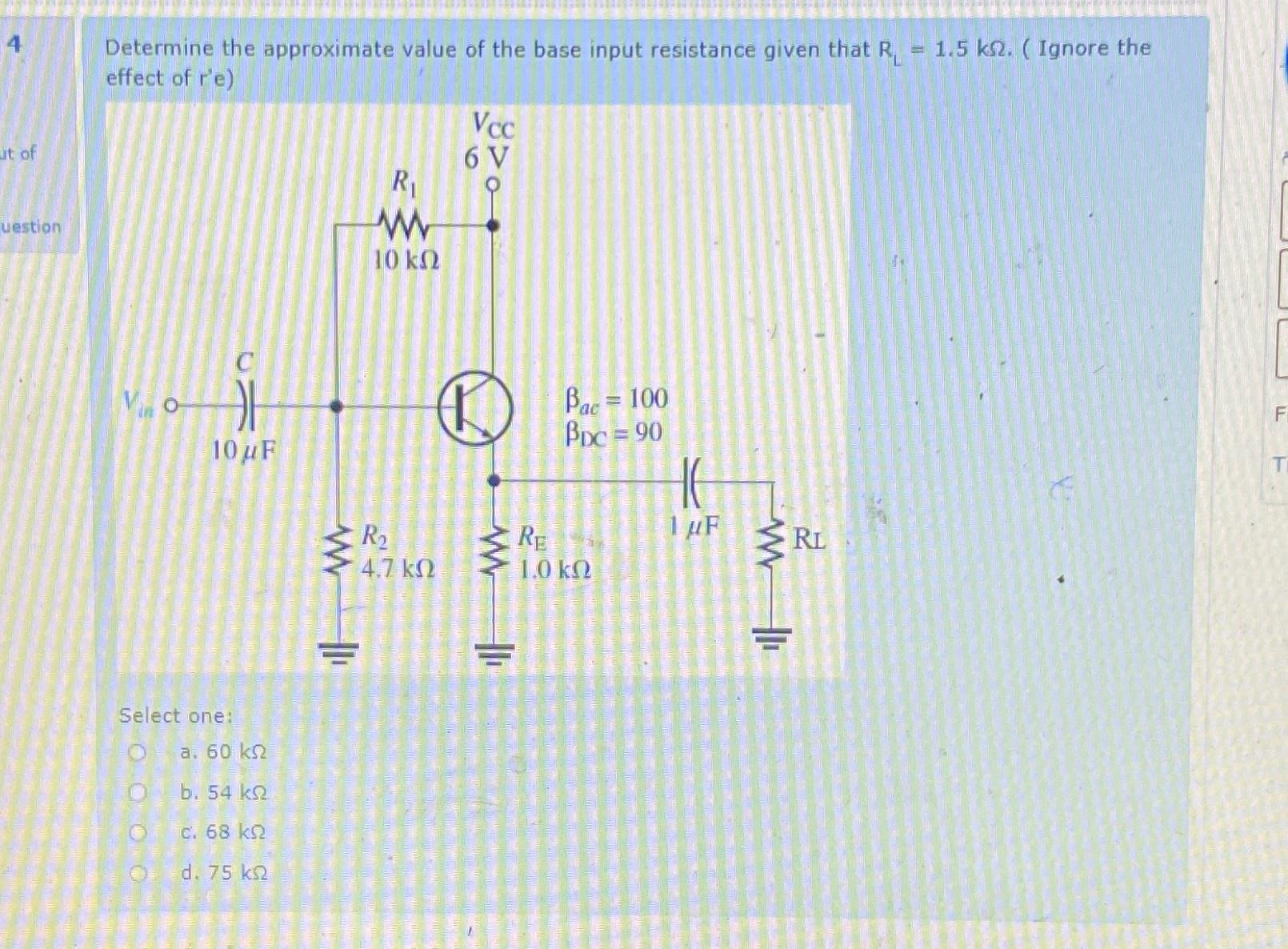 Solved 4Determine the approximate value of the base input | Chegg.com