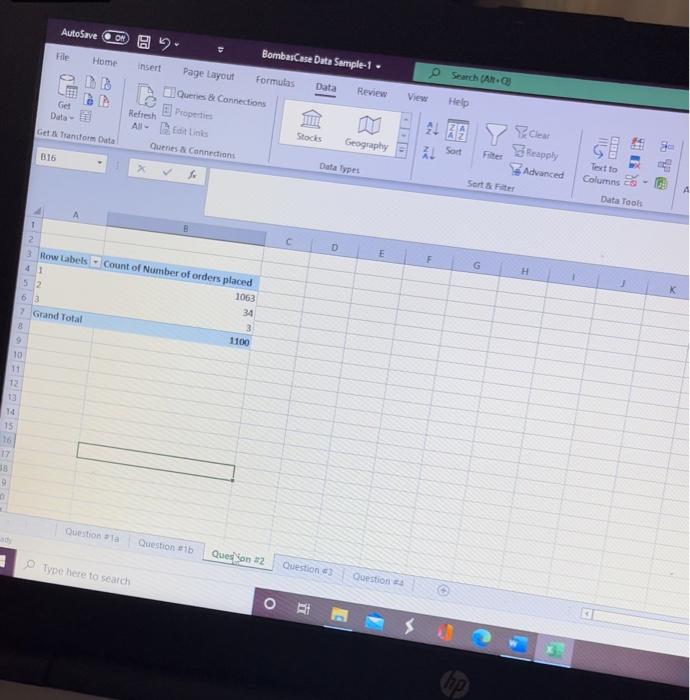 Solved AutoSave ON 2 BombasCase Data Sample-1 File Home | Chegg.com