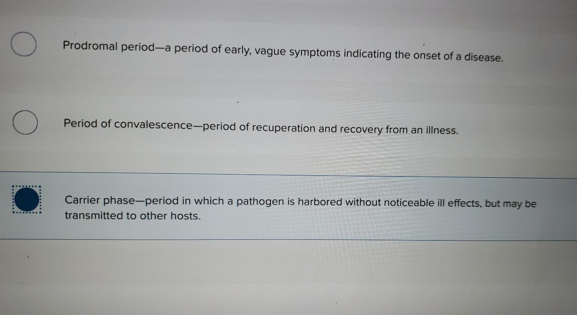 Solved Select the INCORRECT definition regarding the | Chegg.com