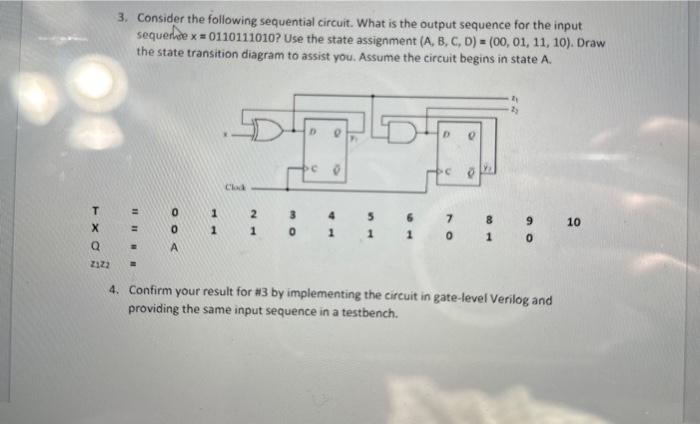 Solved 3. Consider the following sequential circuit. What is | Chegg.com