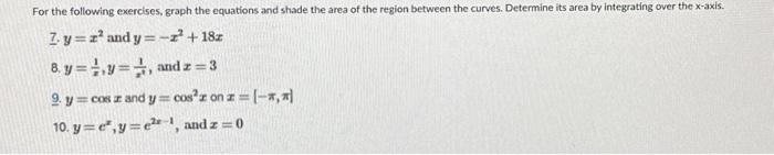 Solved For the following exercises, graph the equations and | Chegg.com