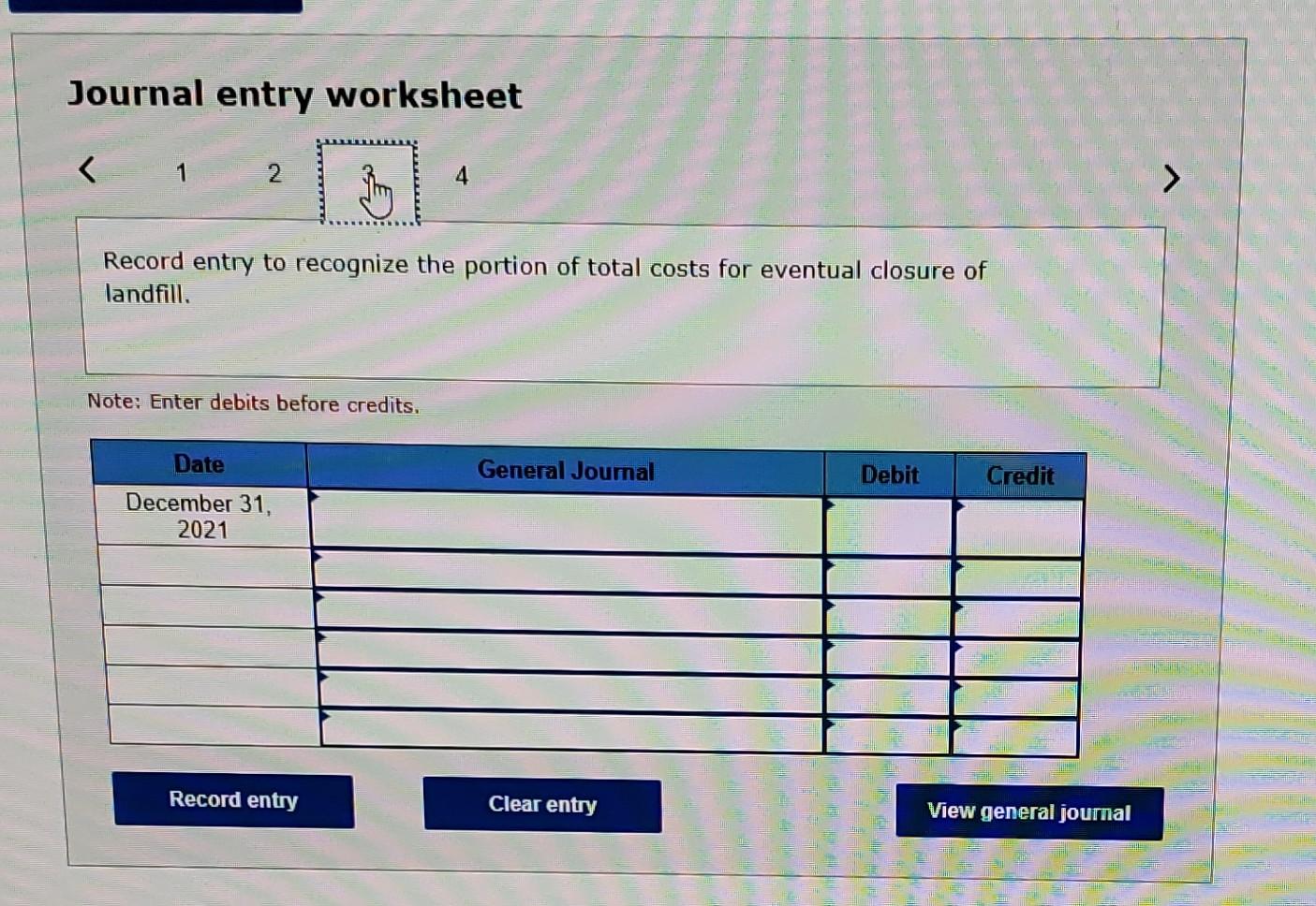 Solved Journal entry worksheet Record entry to recognize the | Chegg.com