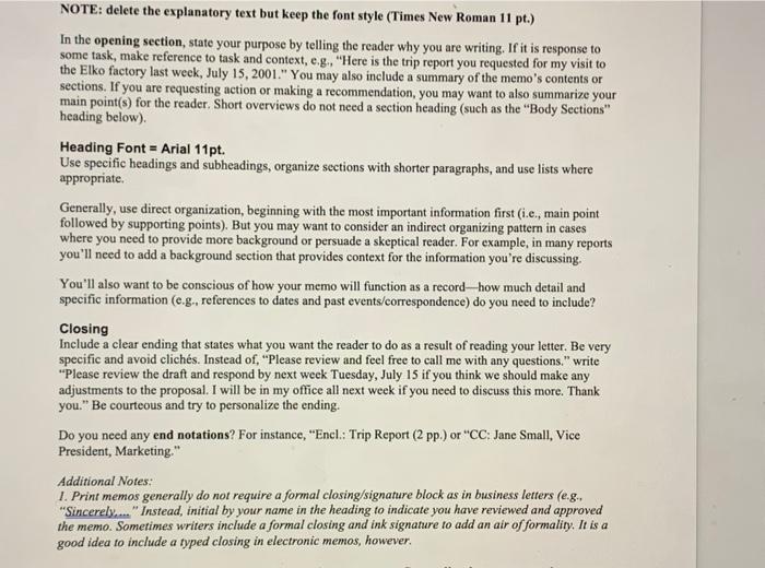 Complete the Introductory Memo assignment, which is | Chegg.com