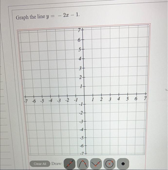 Solved y=−2x−1 | Chegg.com