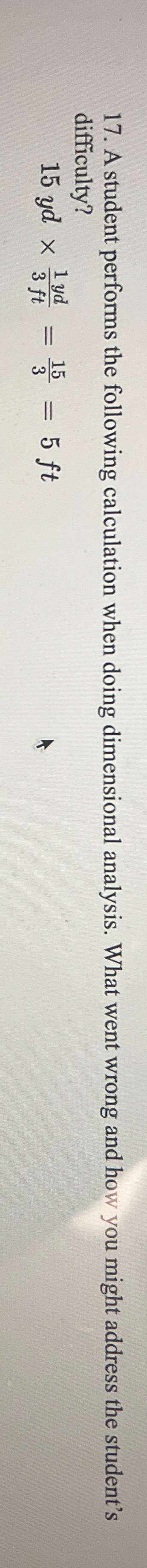Solved A student performs the following calculation when | Chegg.com