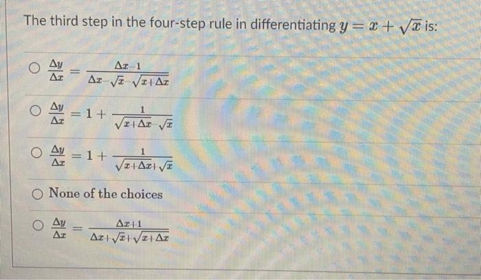 Solved The third step in the four-step rule in | Chegg.com
