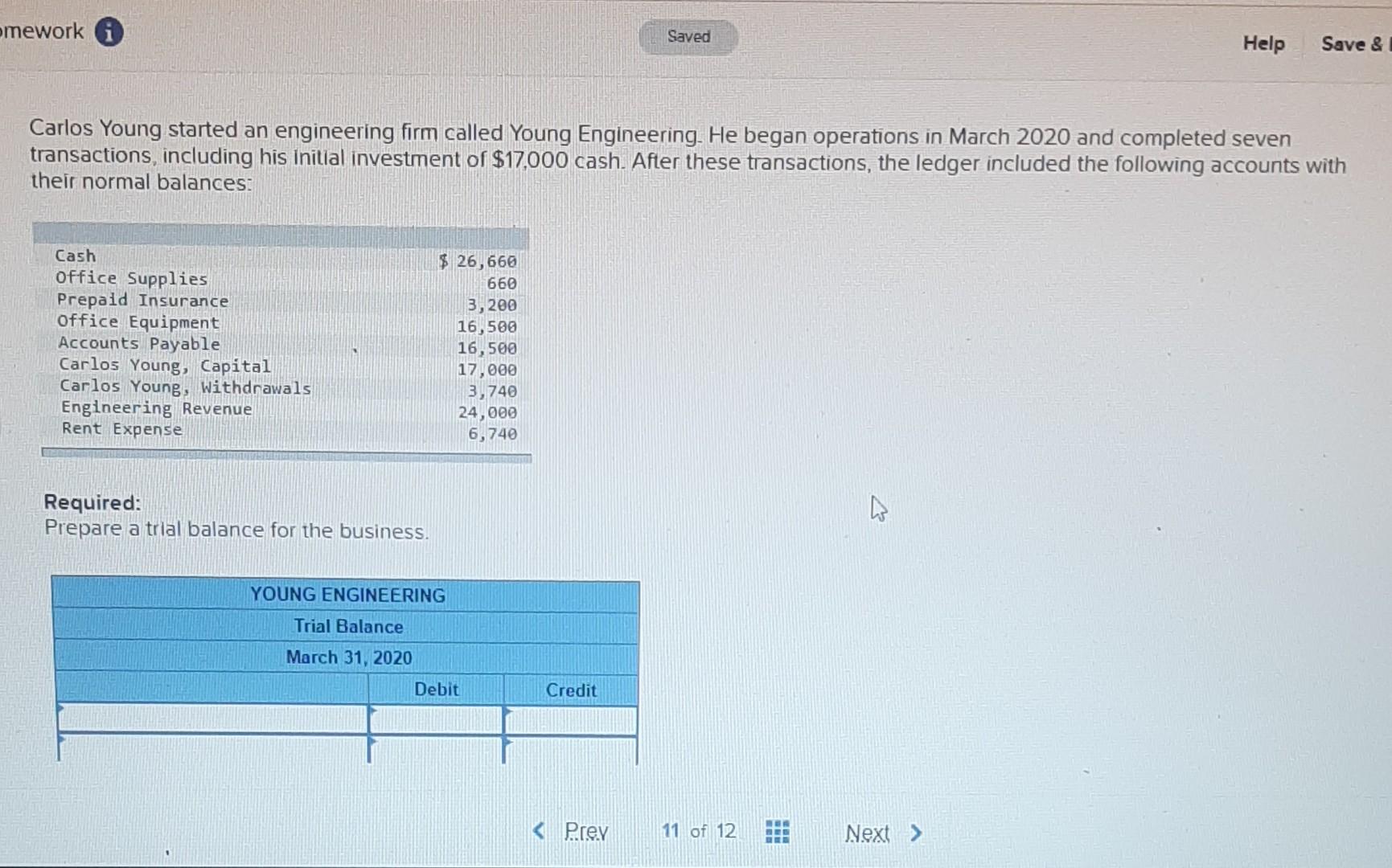Solved omework 6 Saved Help Save & Carlos Young started an | Chegg.com Solved omework 6 Saved Help Save & Carlos Young started an | Chegg.com