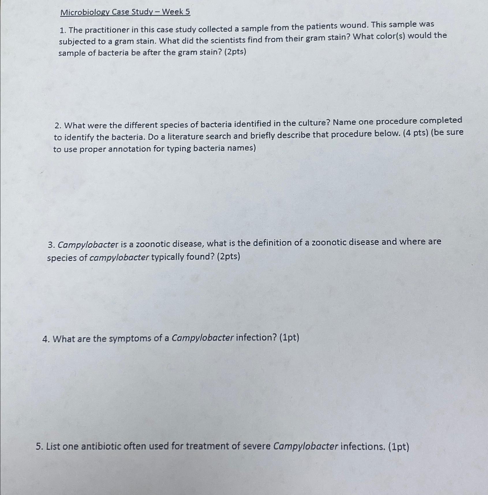 Solved Microbiology Case Study - ﻿Week 5The practitioner in | Chegg.com