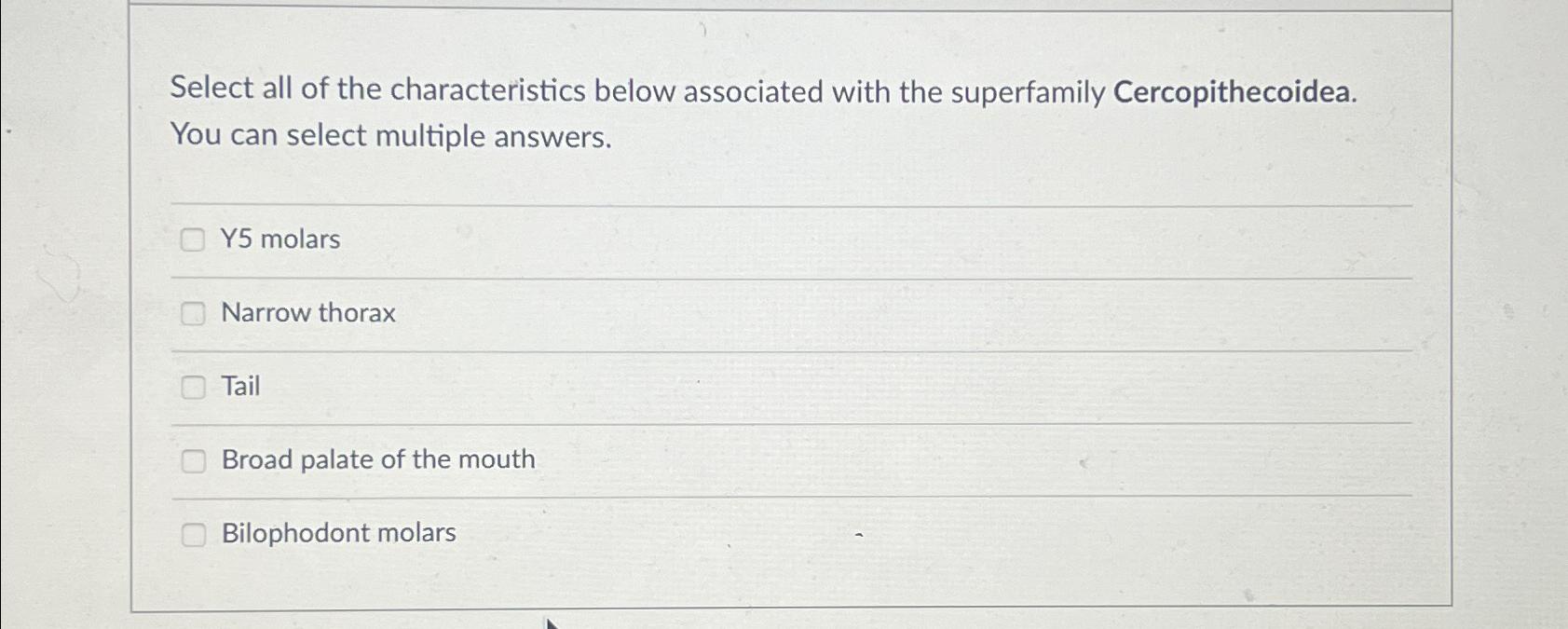 Solved Select all of the characteristics below associated | Chegg.com