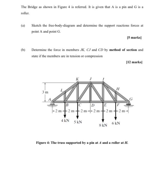 Solved The Bridge as shown in Figure 4 is referred. It is | Chegg.com