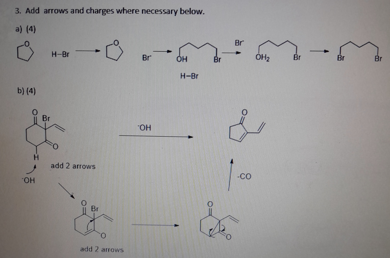 Solved Add arrows and charges where necessary | Chegg.com