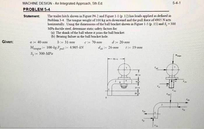 Solved MACHINE DESIGN - An Integrated Approach, 5th Ed. | Chegg.com